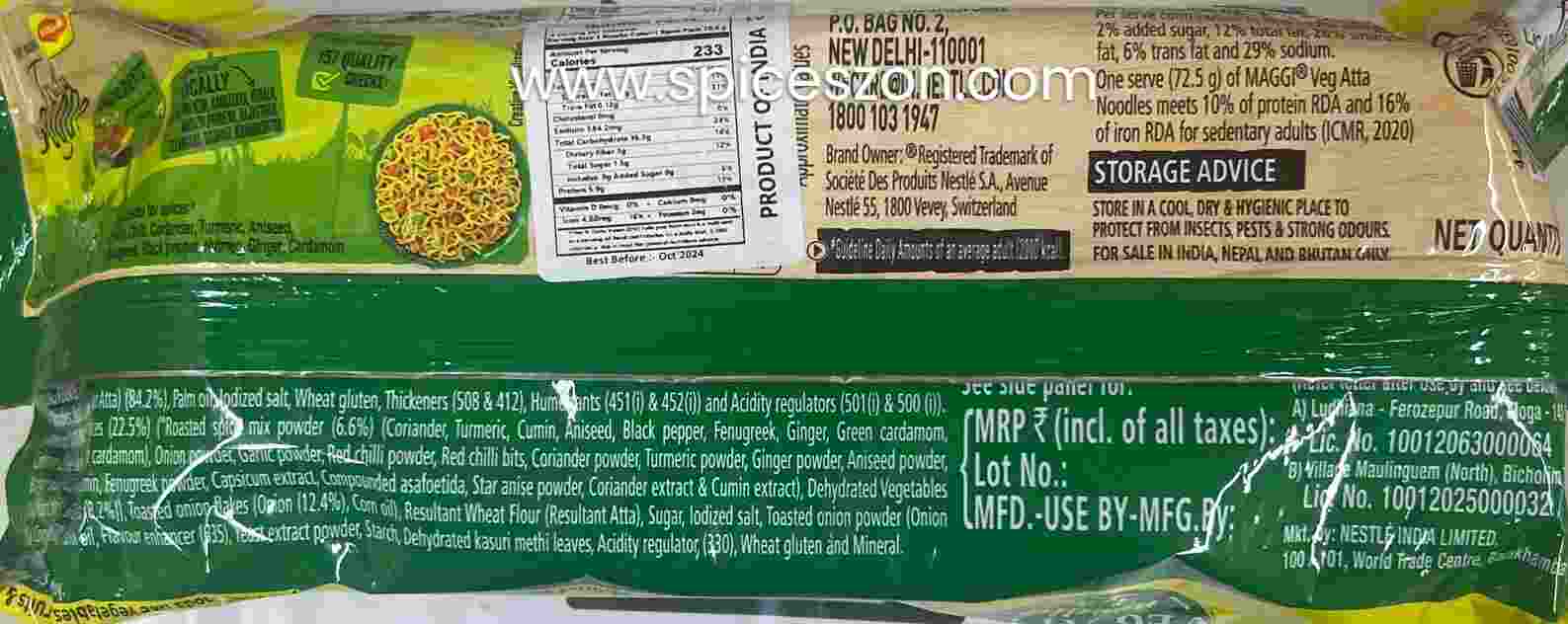 Maggi Veg Atta Noodles 4 Pack